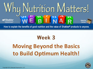 Why Nutrition Matters! - How to explain the importance of good nutrition.